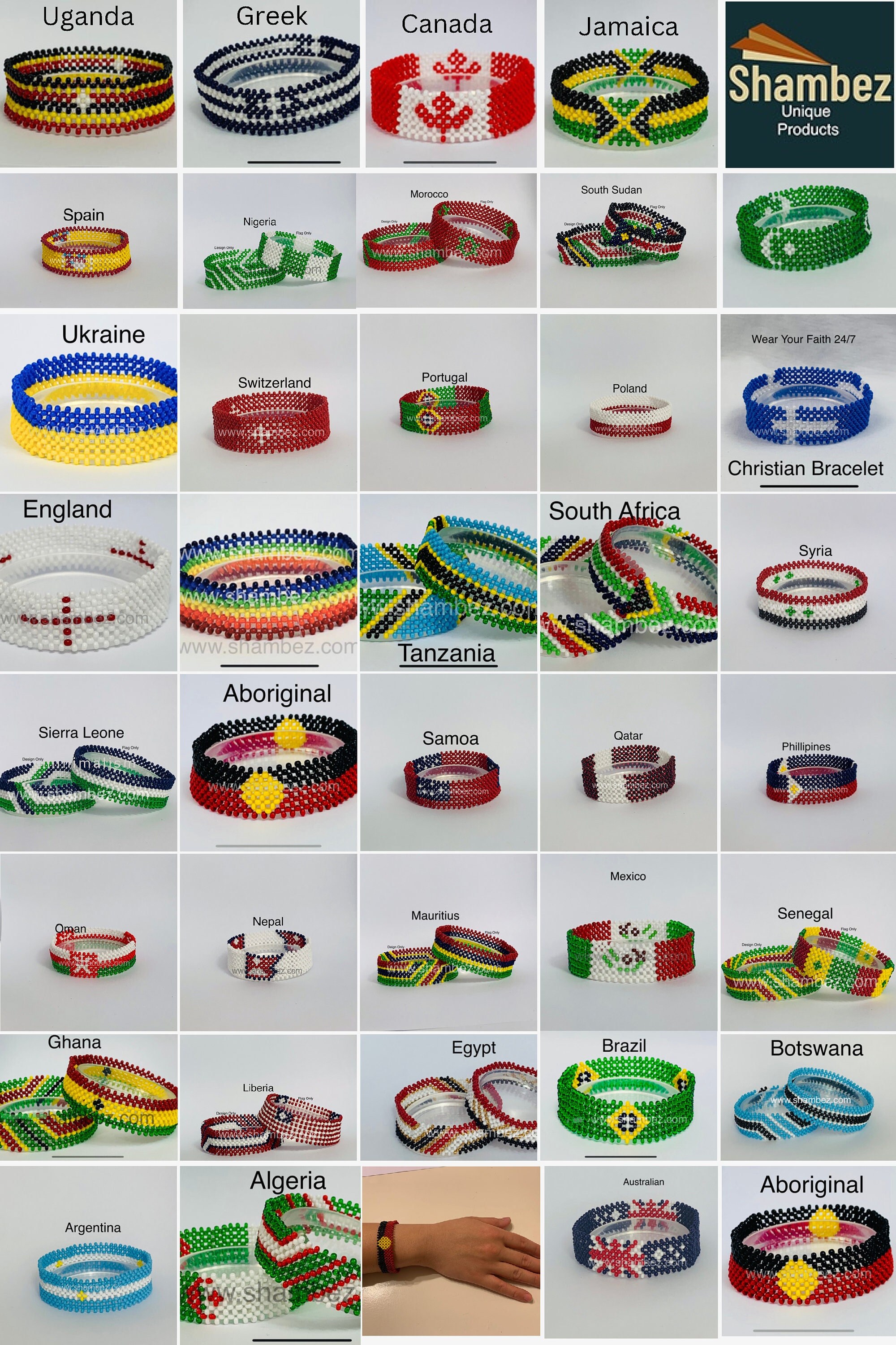World Flag Bracelets - Etsy