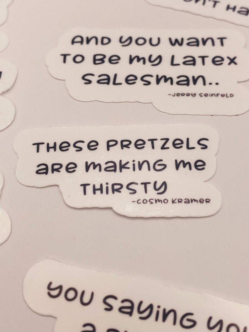 Seinfeld Famous Quotes 15 Stickers in Each Pack - Etsy