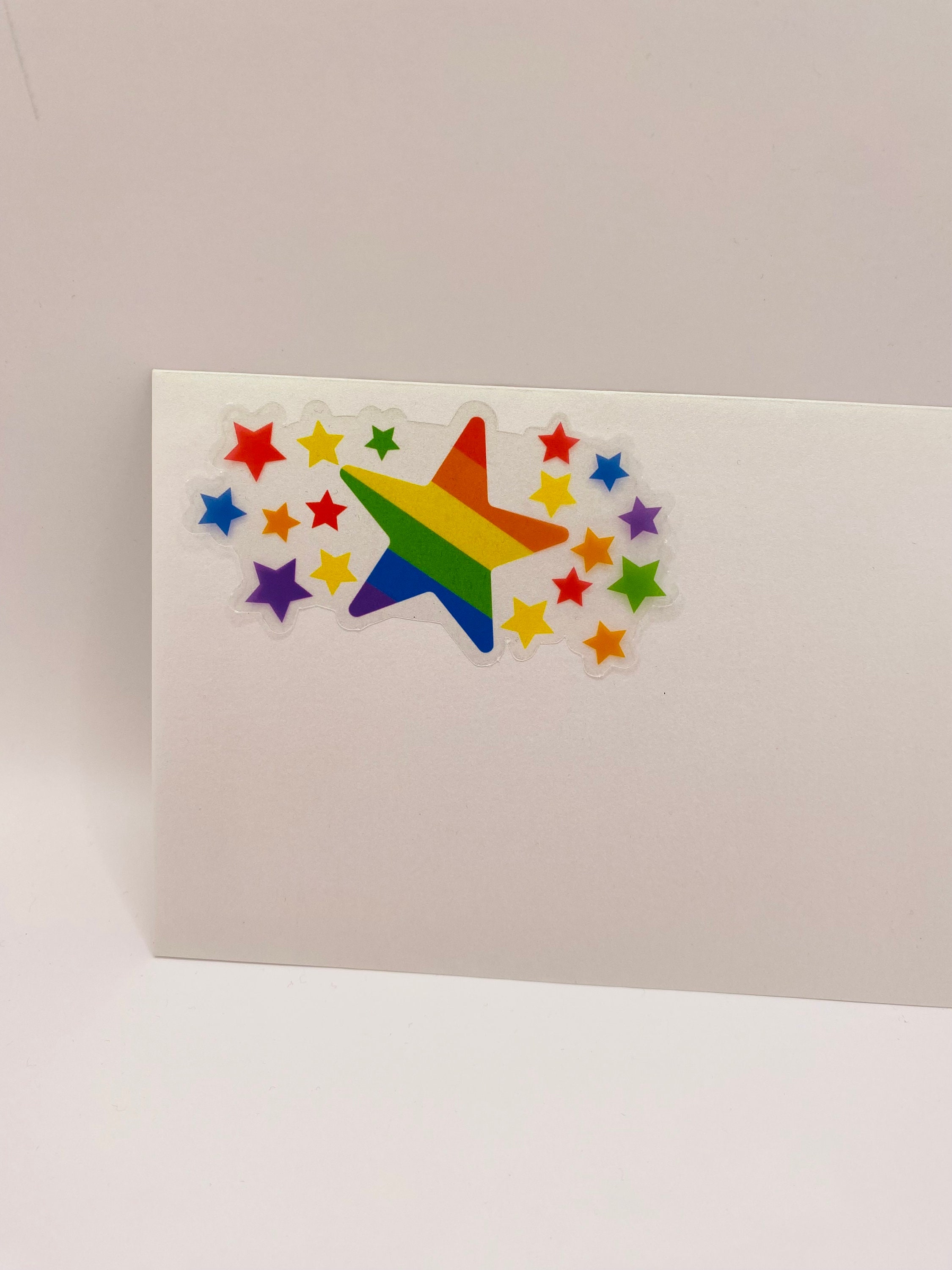 Rainbow Stars Sticker Rainbow Wall Sticker Pride LGBTQI - Etsy