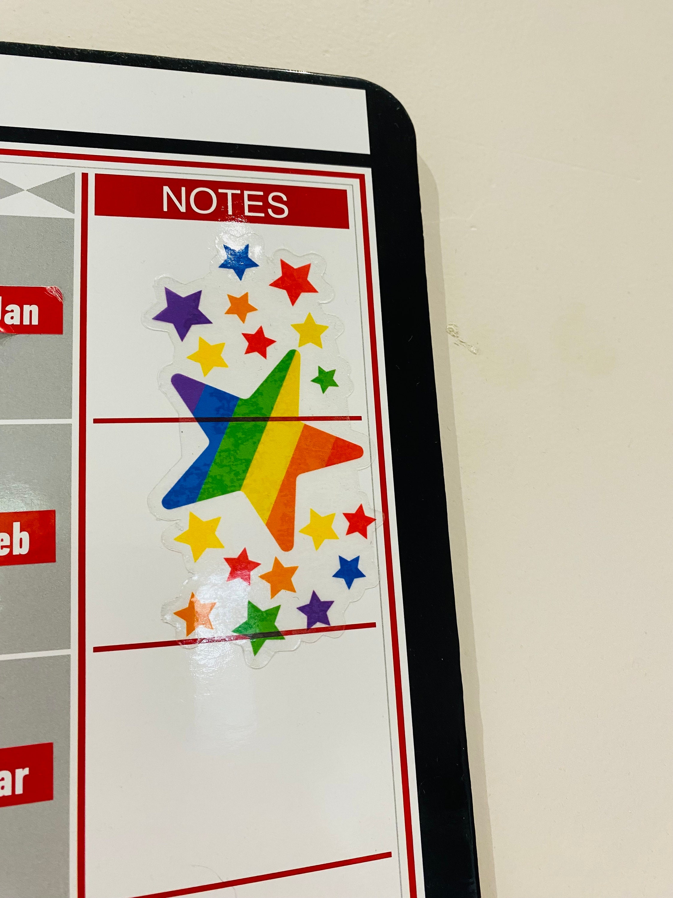 Rainbow Stars Sticker Rainbow Wall Sticker Pride LGBTQI - Etsy