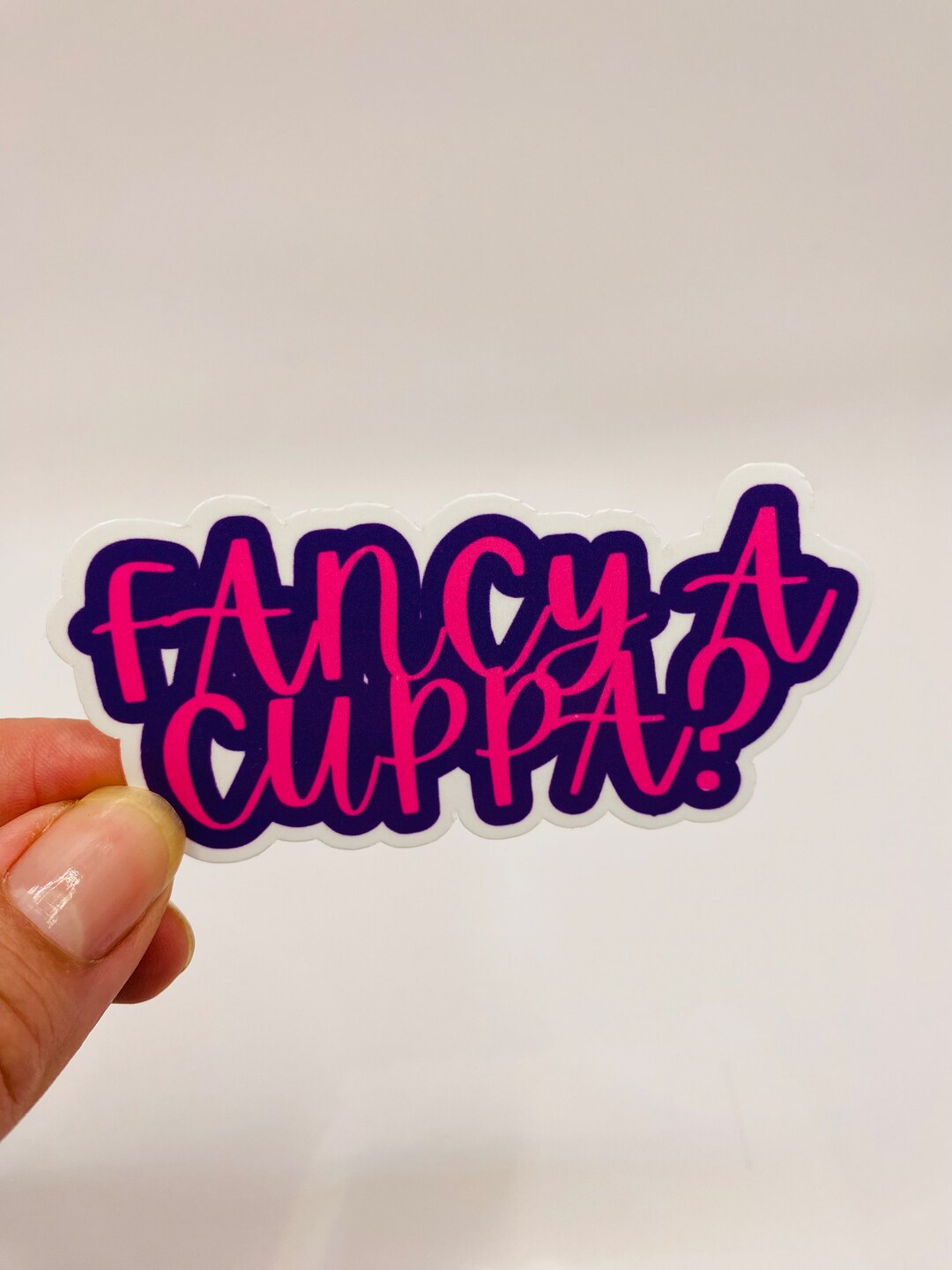Fancy a Cuppa Tea Sticker, Sticker for Coffee, Morning Tea Quote, Gift ...