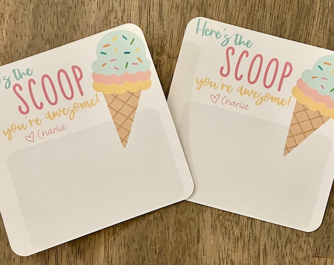 PRINTABLE TAG, Teacher Appreciation Week, Teacher Thank You, Ice Cream ...