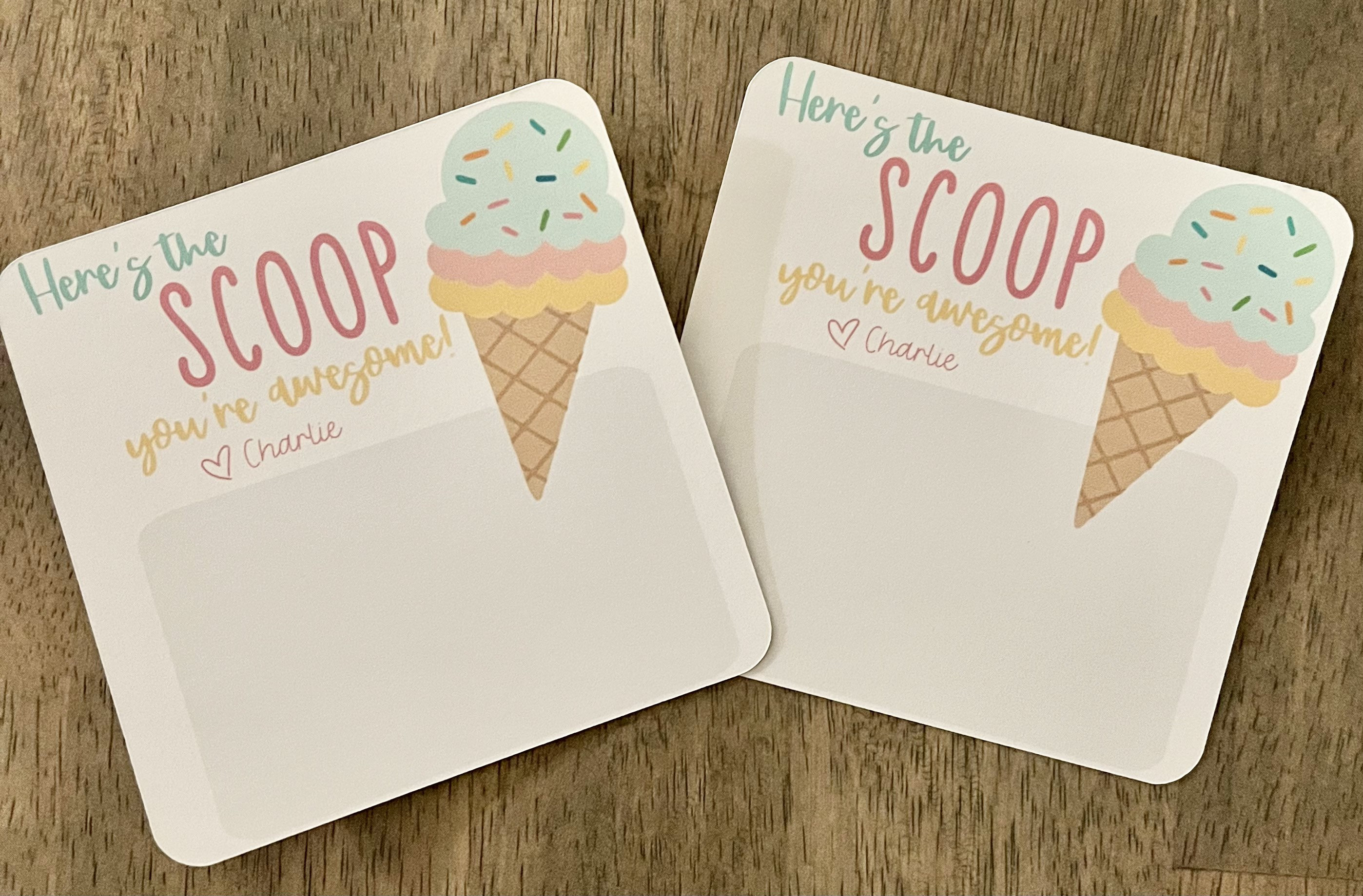 PRINTABLE TAG, Teacher Appreciation Week, Teacher Thank You, Ice Cream ...