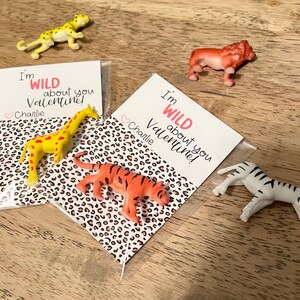 Valentine Favor, Wild About You, Candy Free, Treat Bag, Classroom Favor ...