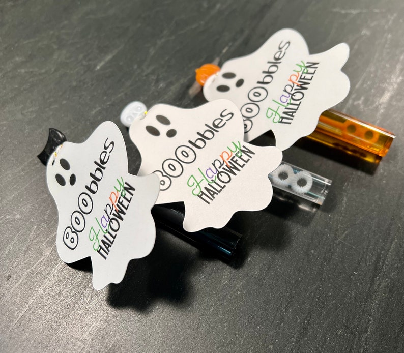 Printable Tag, Halloween, Bubbles, Ghost, Personalize - Etsy