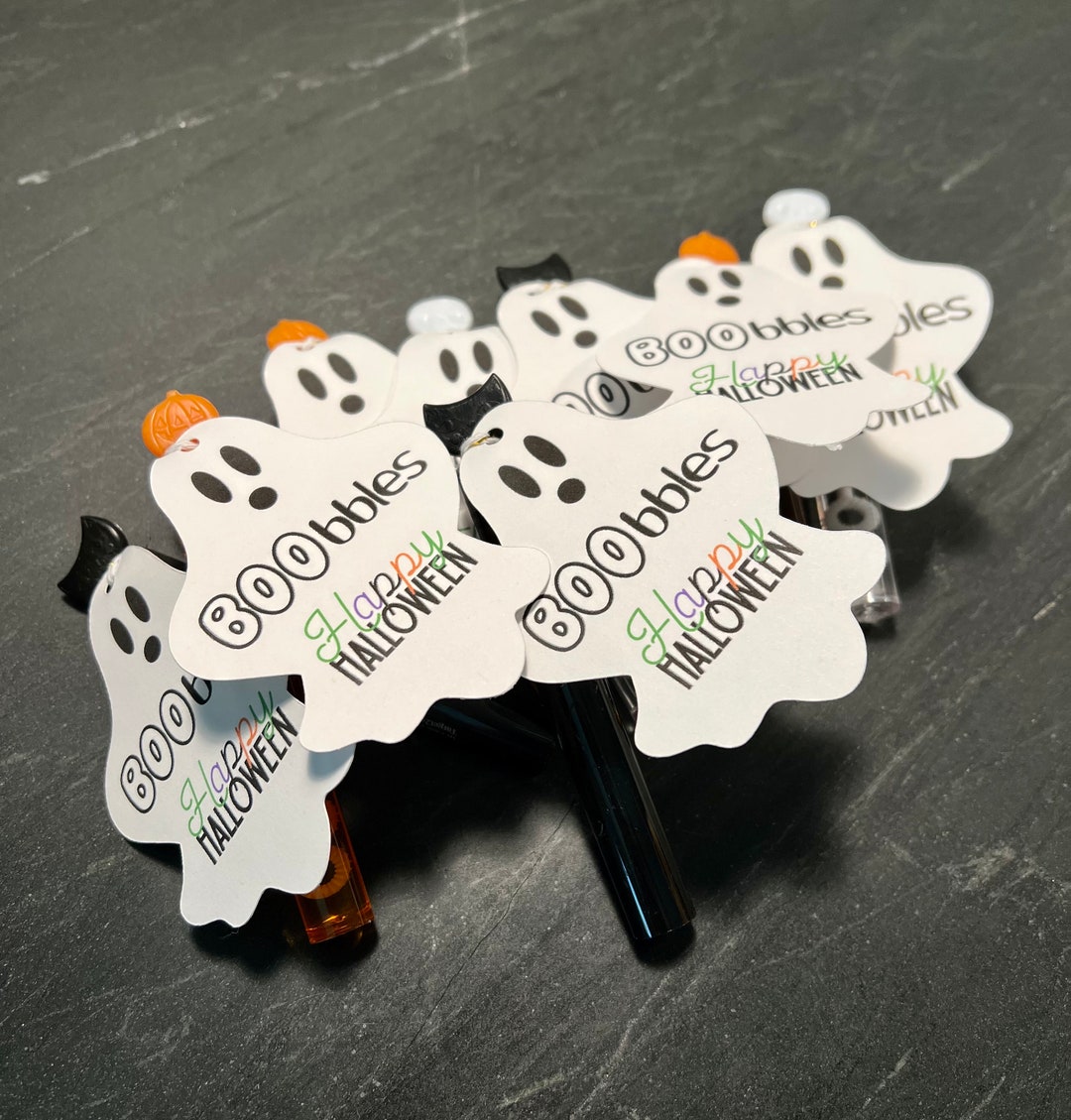 Printable Tag, Halloween, Bubbles, Ghost, Personalize - Etsy