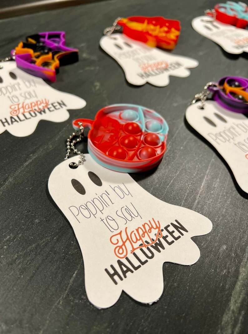 Halloween Pop It Party Favors, Ghost Tag, Non Candy Classroom Gift - Etsy