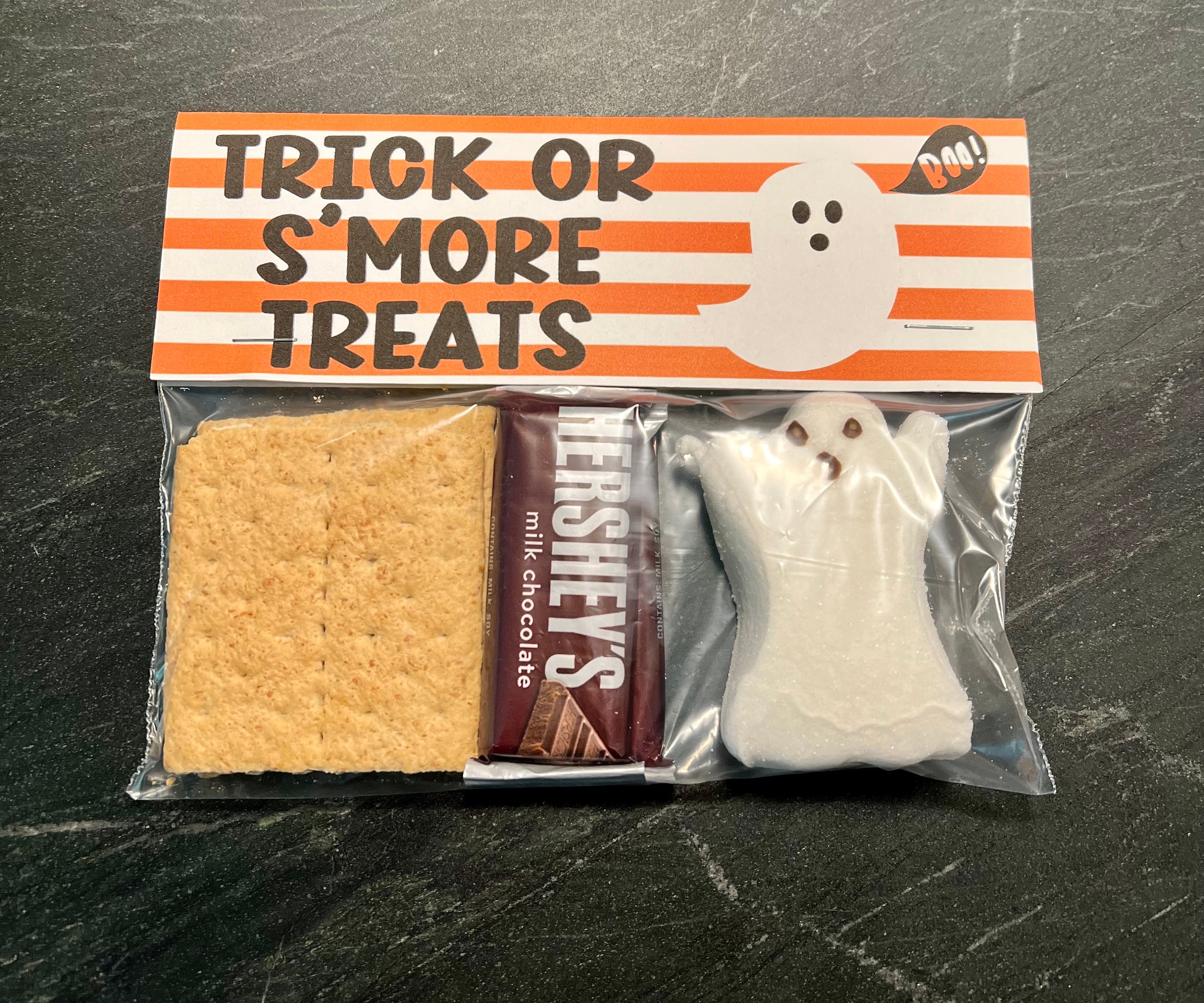 Printable Tag Halloween Smores Ghost Personalize - Etsy