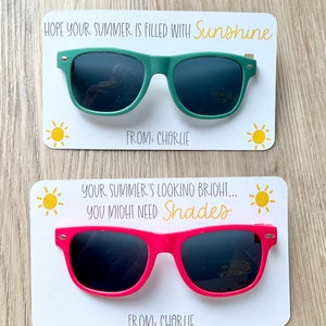 Kids Sunglass Favor, End of School Year, Last Day of School, Classroom ...