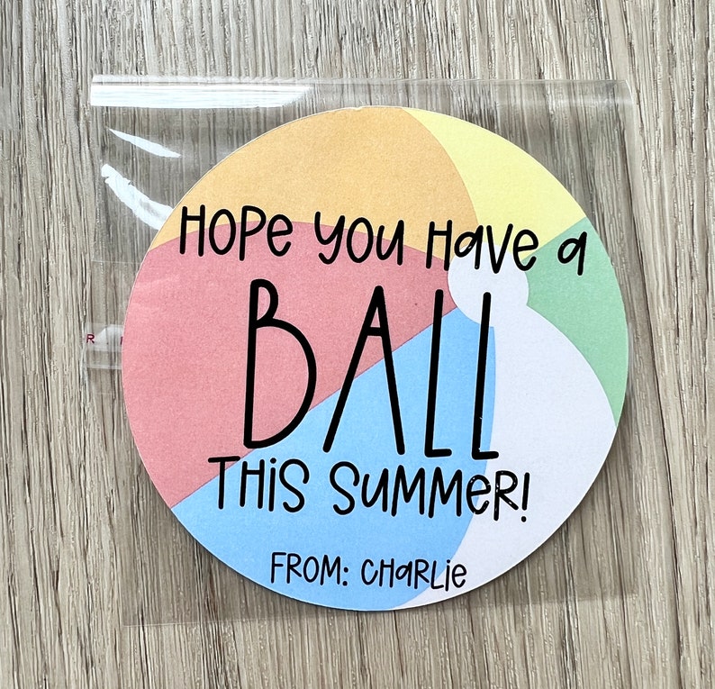 Beach Ball Favor, End of School Year, Last Day of School Gift, Summer ...