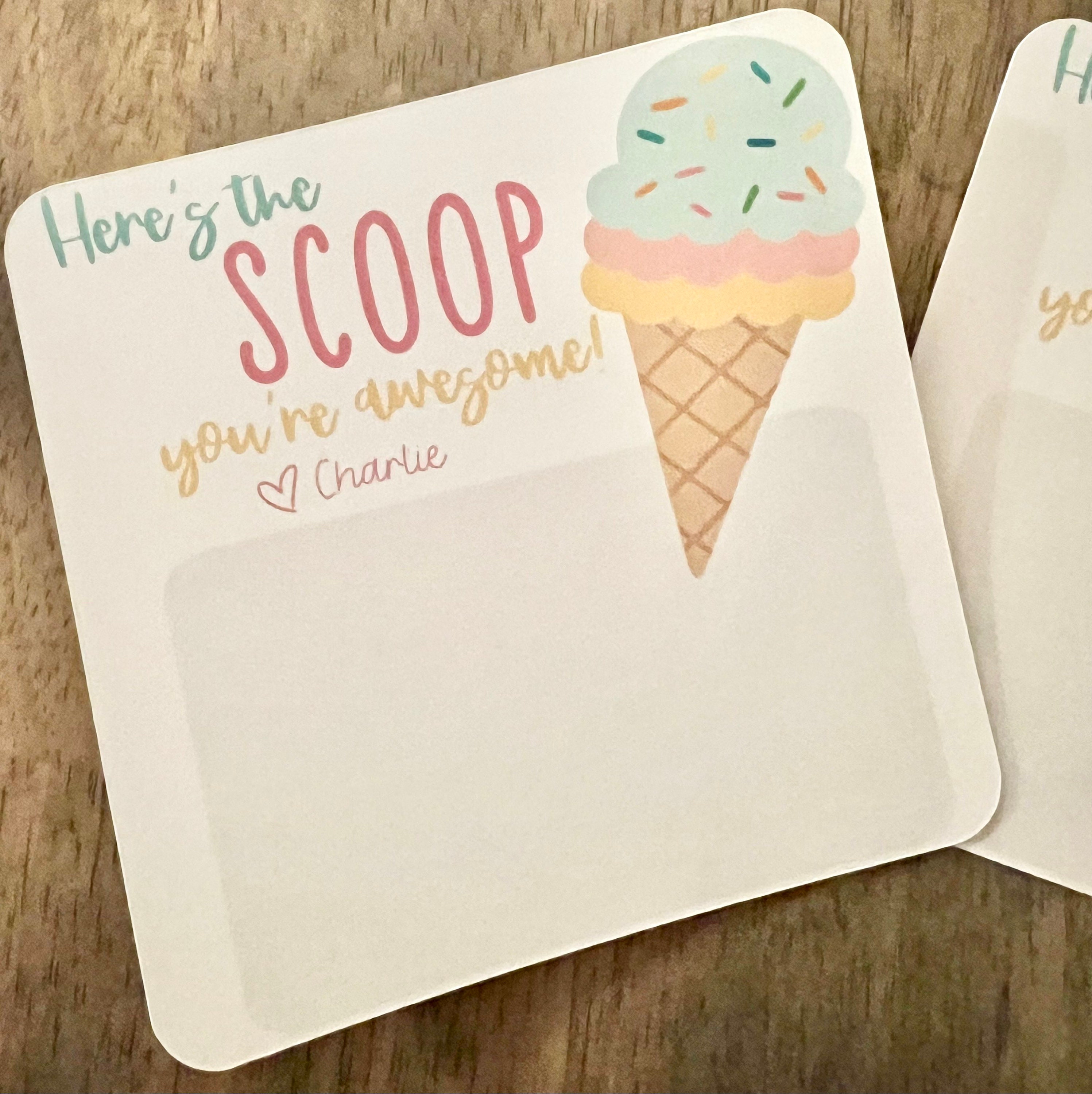PRINTABLE TAG, Teacher Appreciation Week, Teacher Thank You, Ice Cream ...