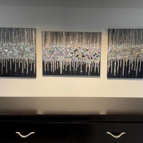 Glitter Painting on Canvas - Etsy