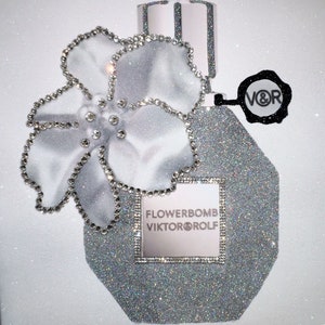 Perfume Wall Art, Crystal Rhinestone and Glitter Picture, Home Decor ...