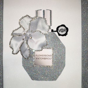Perfume Wall Art, Crystal Rhinestone and Glitter Picture, Home Decor ...