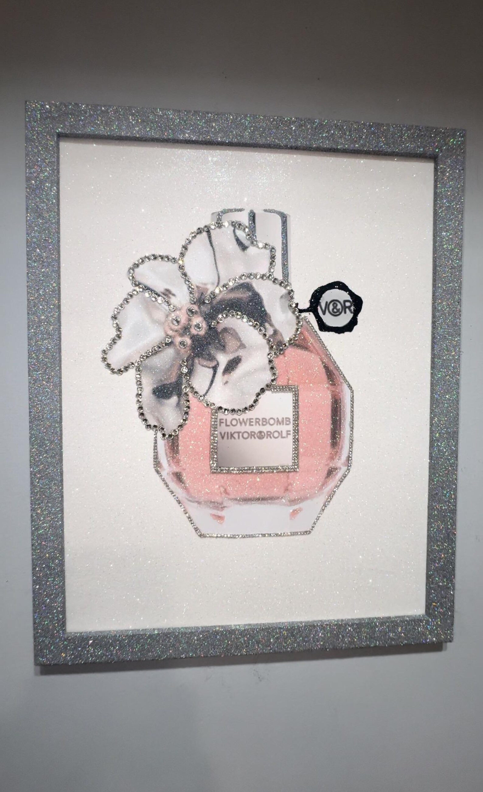 Perfume Wall Art: Crystal Rhinestone Glitter Picture Frame (15.5X12.5 ...