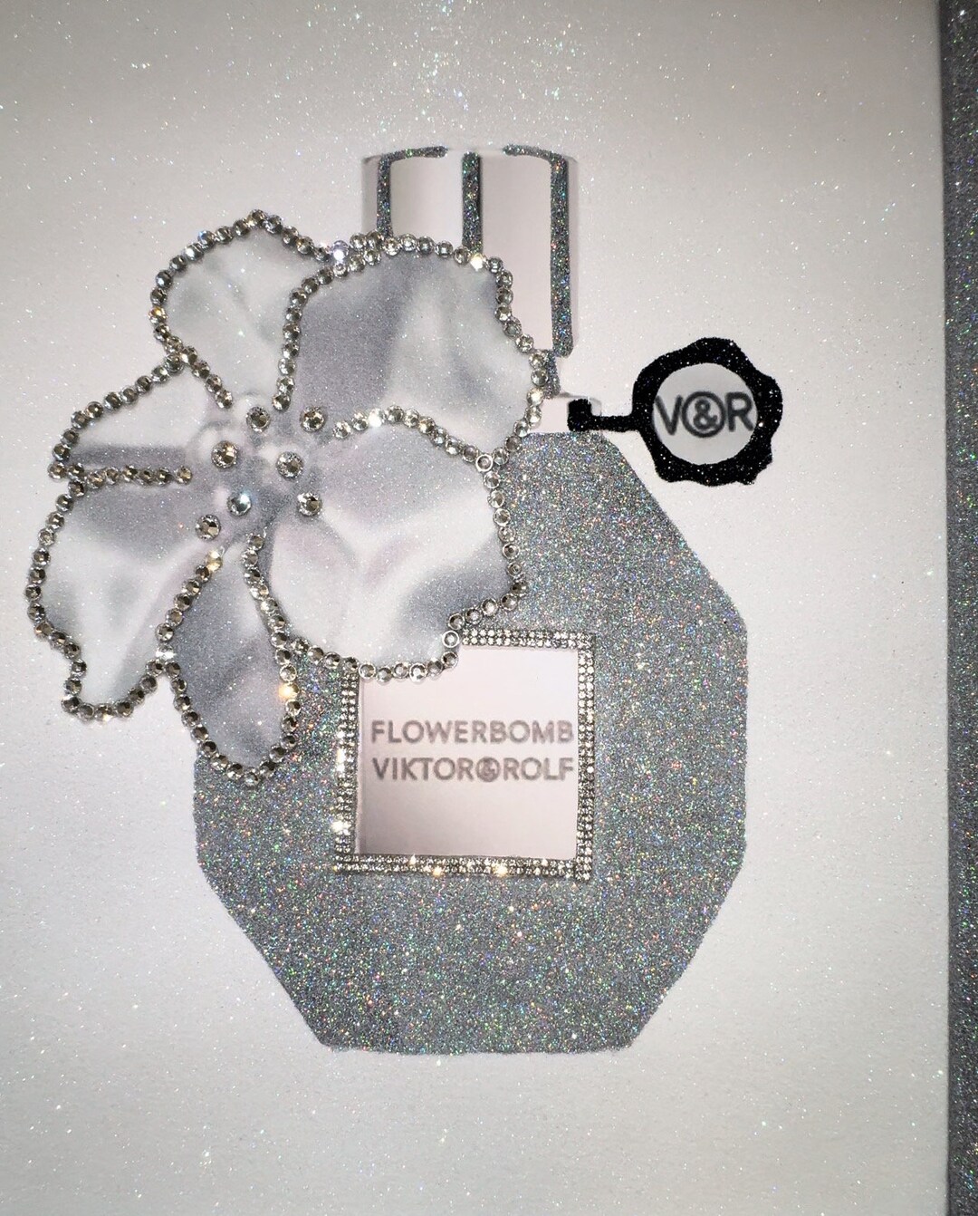 Perfume Wall Art, Crystal Rhinestone and Glitter Picture, Home Decor ...