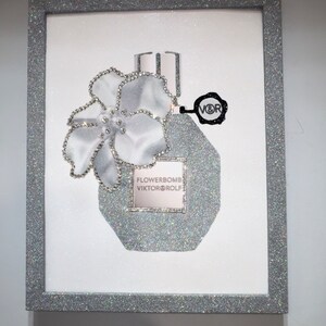 Perfume Wall Art, Crystal Rhinestone and Glitter Picture, Home Decor ...