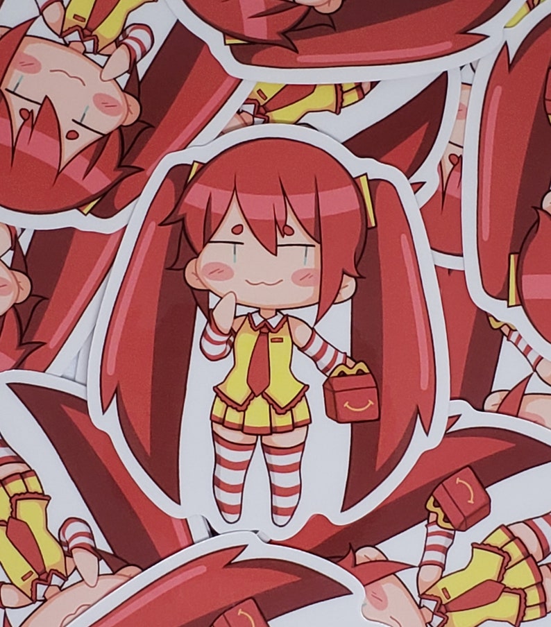 Hatsune Miku Mcdonald's Meme Sticker - Etsy