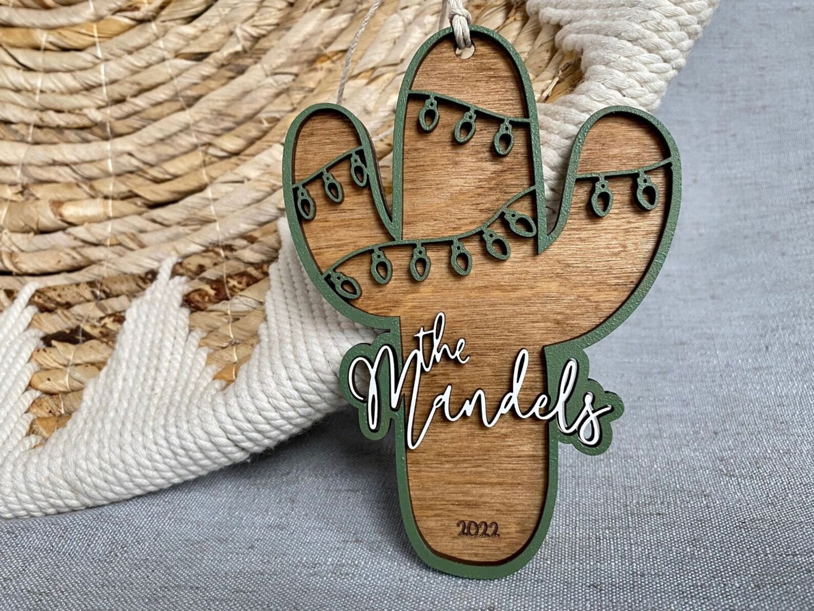 Cactus Christmas Ornament Personalized Tree Ornament - Etsy