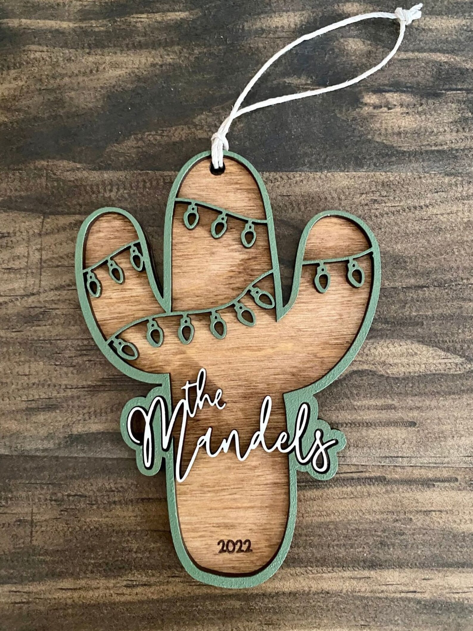 Cactus Christmas Ornament Personalized Tree Ornament - Etsy