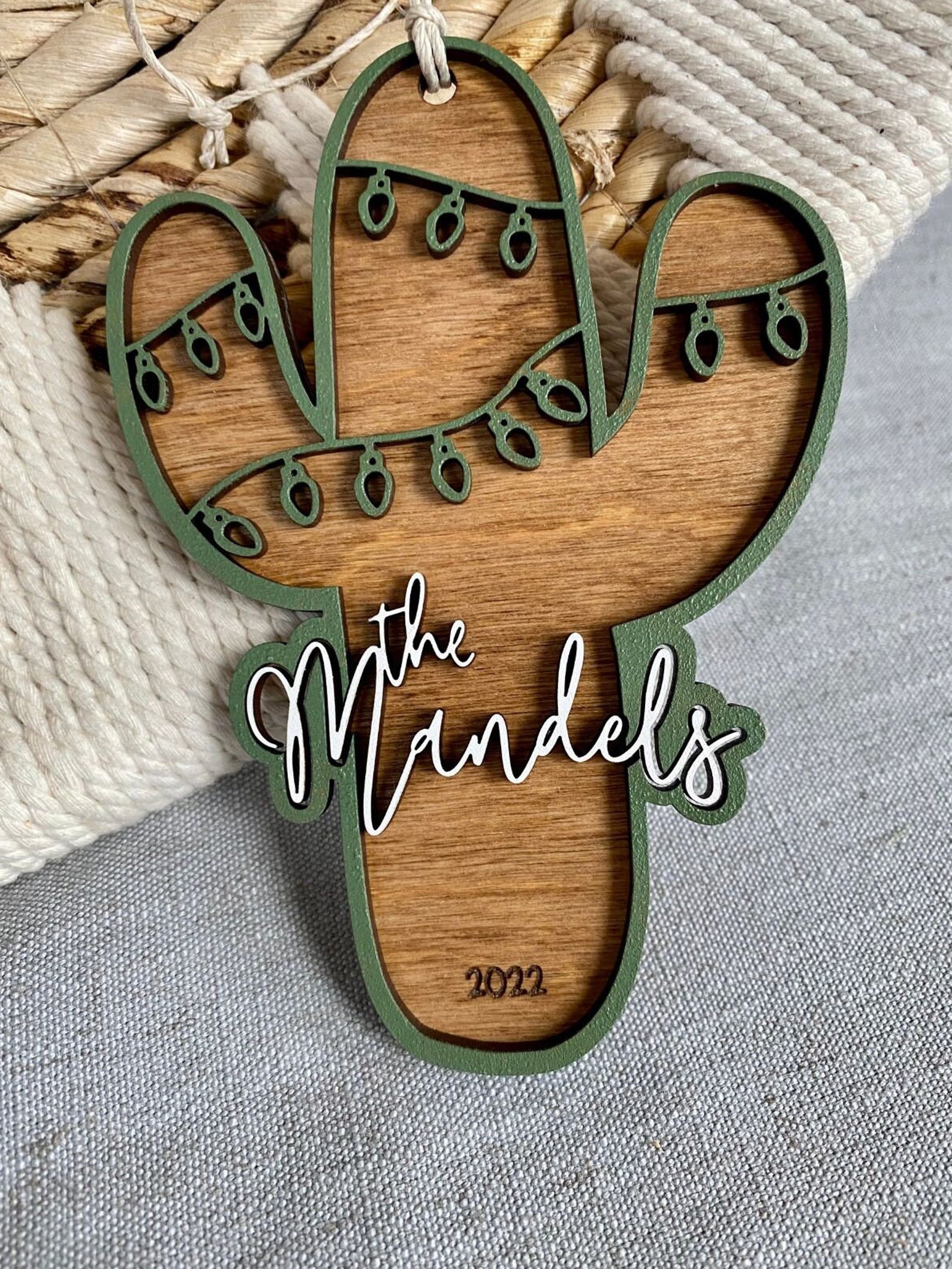Cactus Christmas Ornament Personalized Tree Ornament - Etsy