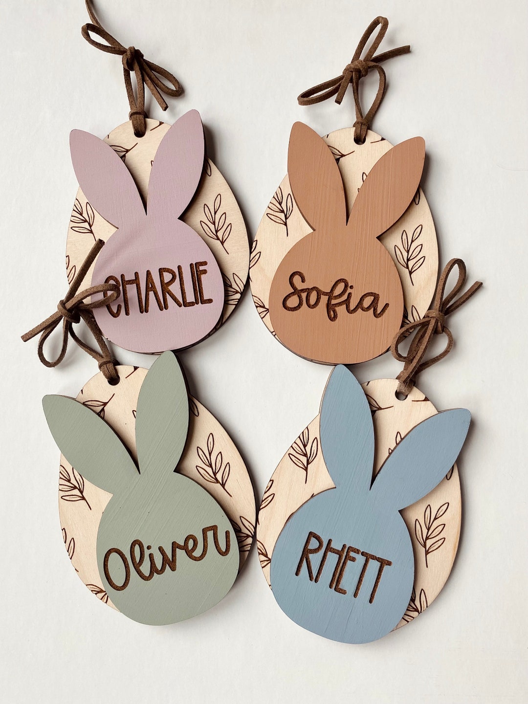 Personalized Easter Bunny Basket Tag, Easter Name Tag, Custom Bunny ...
