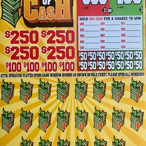 Assorted Cash Board Bingo Pull Tabs - 1 Box - Etsy
