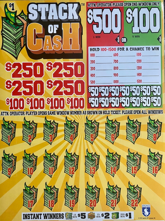 Assorted Cash Board Bingo Pull Tabs 1 Box - Etsy