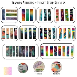Textured Sensory Stickers, Adhesives Fidget Textured Strips, Anti ...