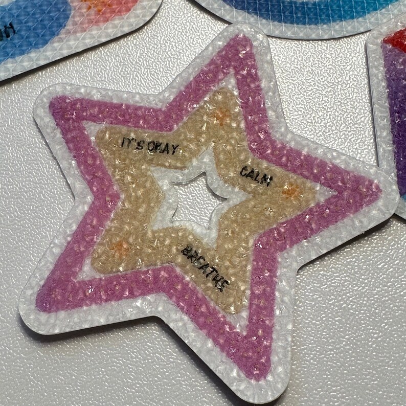 Calming Textured Sensory Stickers, Adhesives Fidget Textured Stickers ...