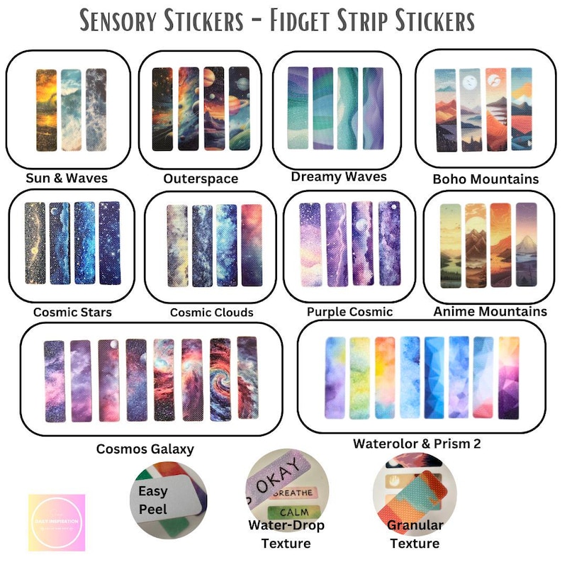Textured Tactile Stickers - Etsy