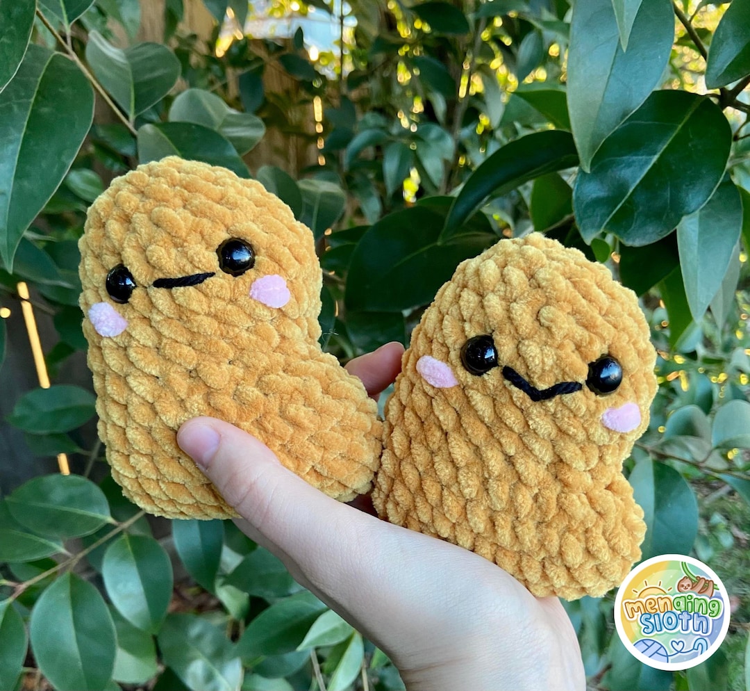 Chicken Nugget Plushie Crochet Nugget Handmade Toy - Etsy