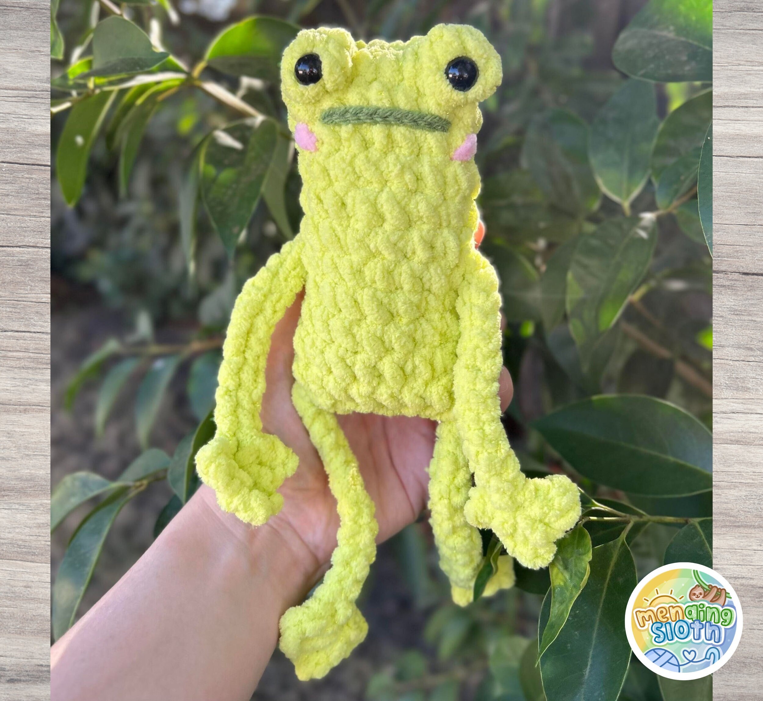 Sparkly Leggy Frog Plushie Crochet Frog Amigurumi Handmade Toy - Etsy