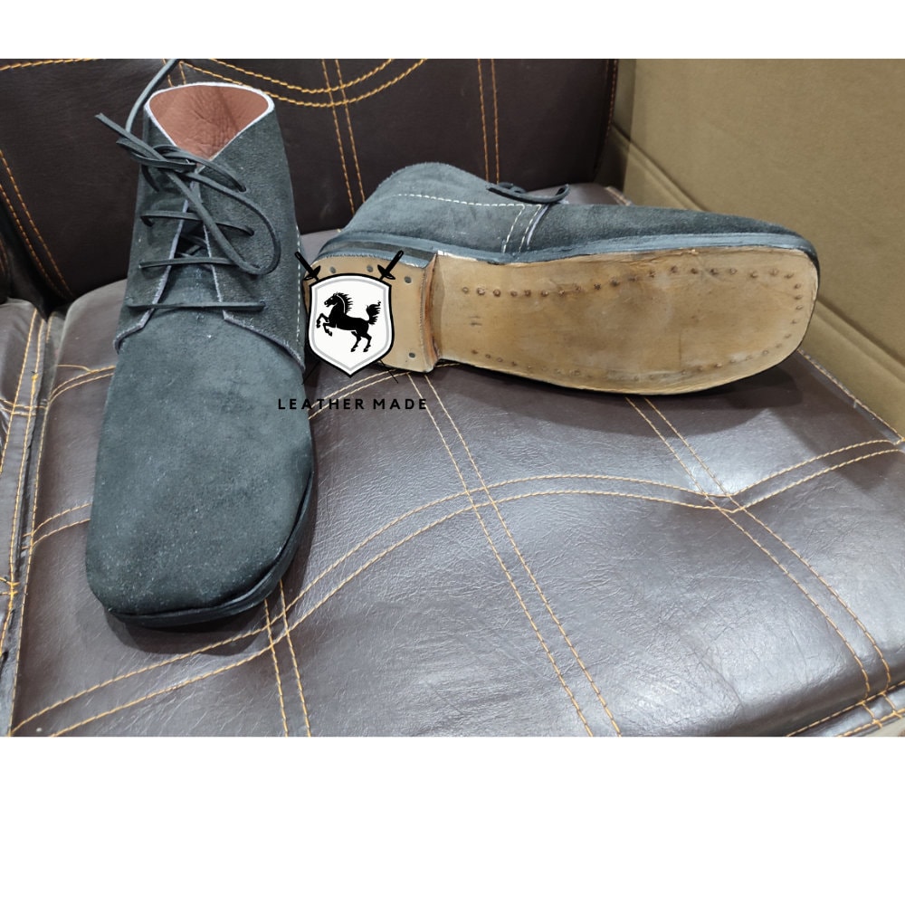 Jefferson Brogans Shoes Rough Side Leather Civil War Shoes. Sued ...