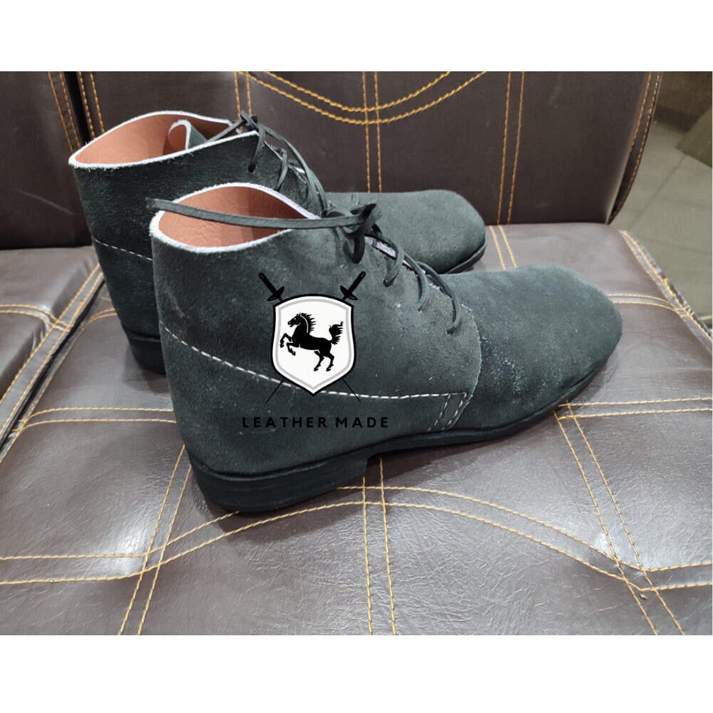 Jefferson Brogans Shoes Rough Side Leather Civil War Shoes. Sued ...