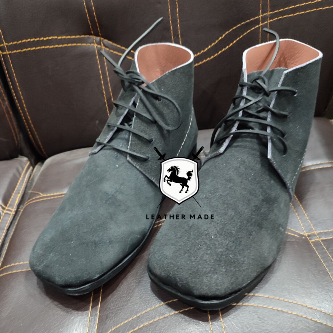 Jefferson Brogans Shoes Rough Side Leather Civil War Shoes. Sued ...