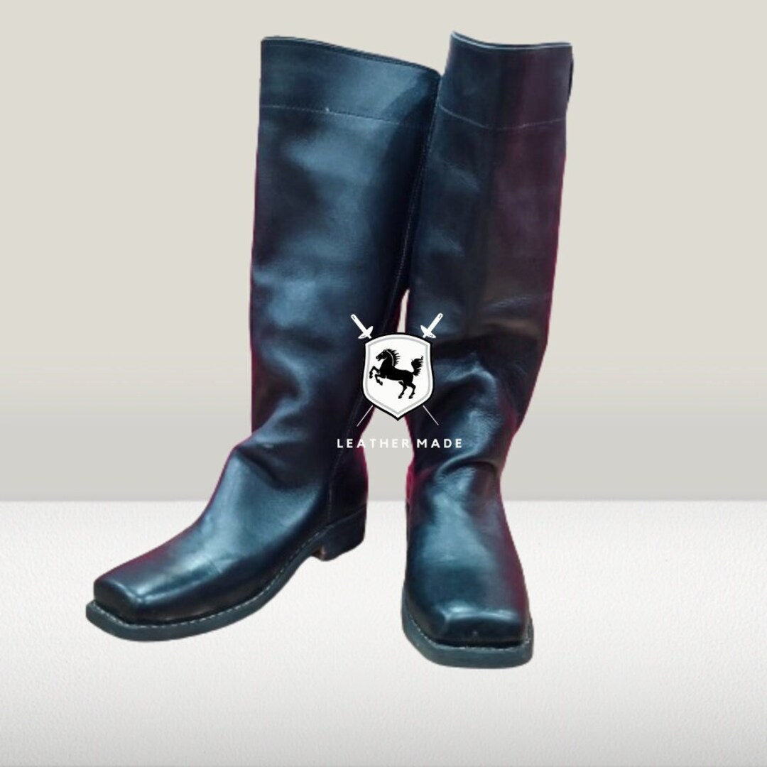 Handmade Stove Pipe Boots Handmade Genuine Leather Common Boot 1847 ...
