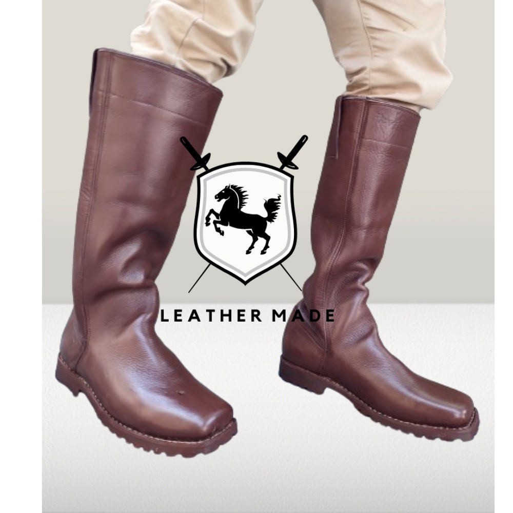 Handmade Stove Pipe Boots Handmade Genuine Leather Common Boot 1847 ...