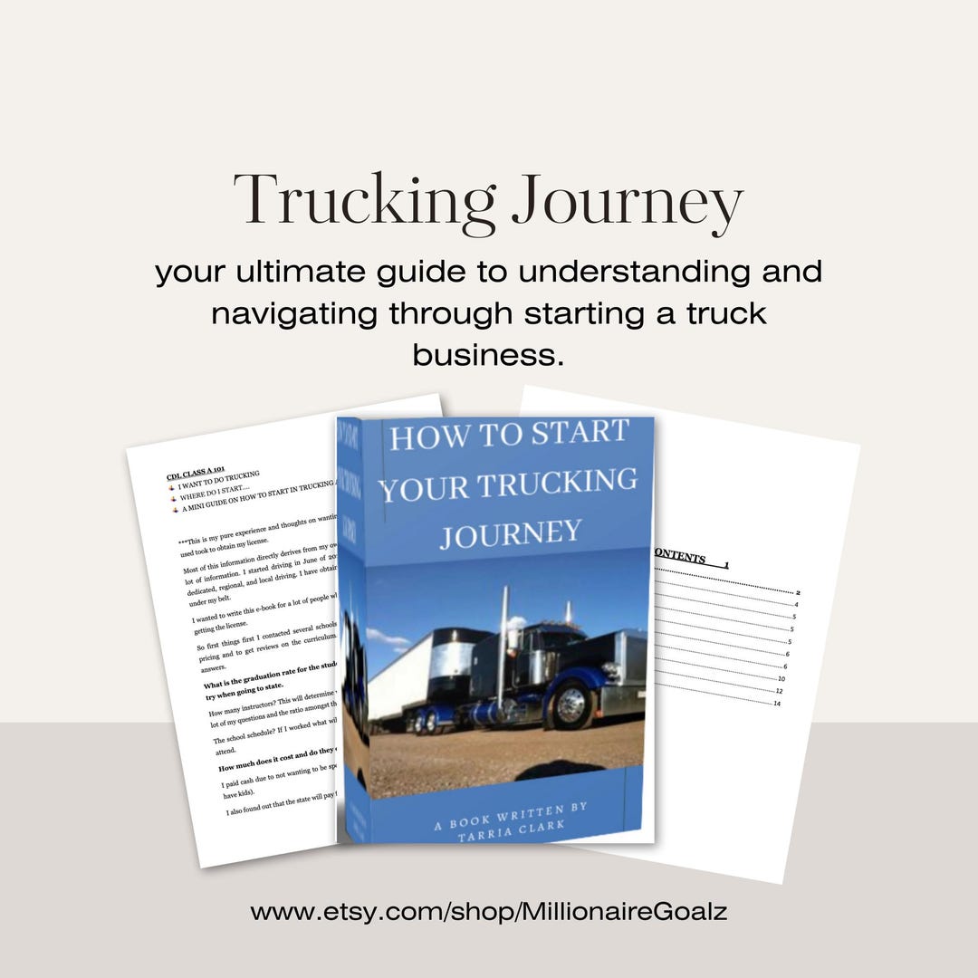 New Trucking Journey Ebook, Trucking Journey Guide, Digital Download ...
