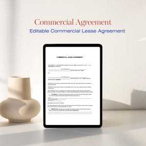 Printable Commercial Lease Agreement Template (PDF & Word) - Etsy