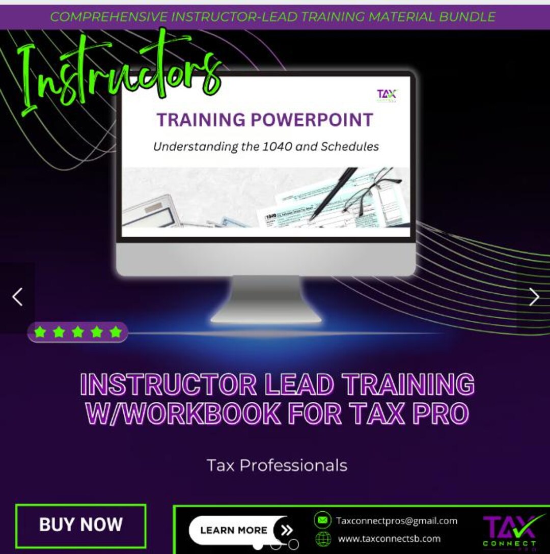 1040 & Schedule , PTIN Training Material Bundle, Tax Team Professional ...