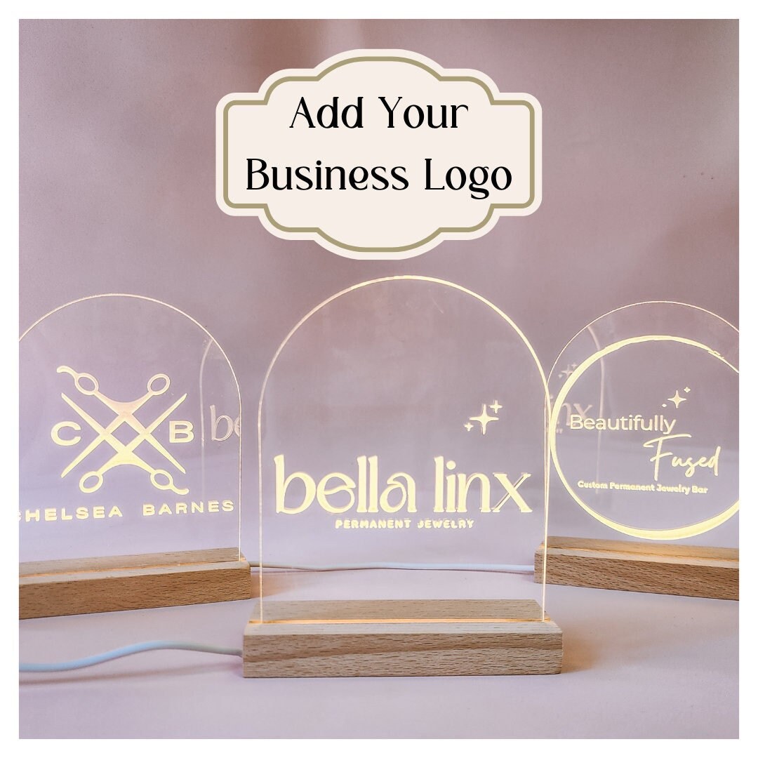 Glowing Sign for Business Name Display Business Table Top Sign Custom ...