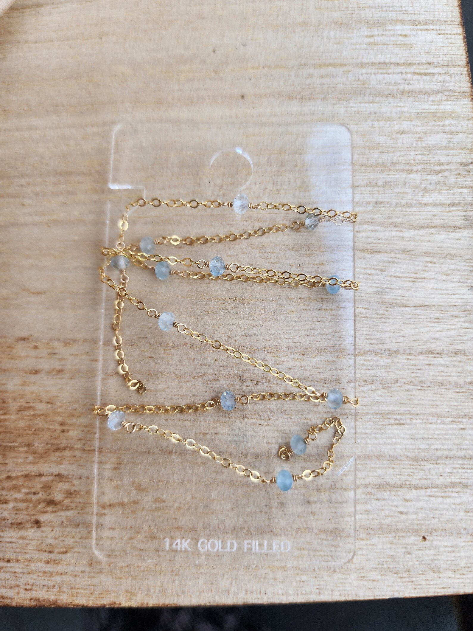 Gold Aquamarine Chain Permanent Jewelry Real Aquamarine Chain - Etsy