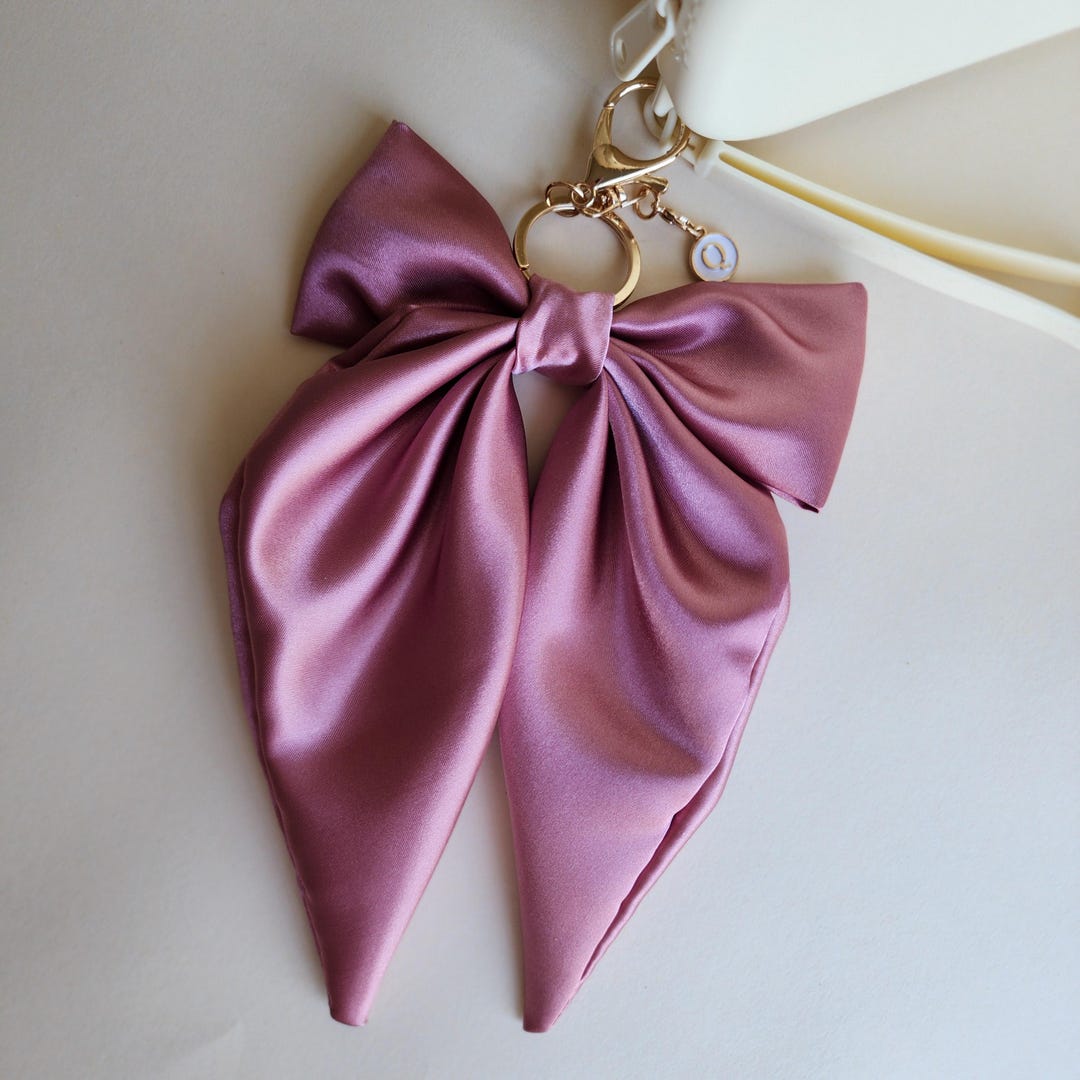 Pink Bow Bag Charm Bow Keychain Floppy Bow Bag Keychain Diaper Bag ...