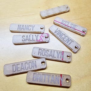 Permanent Jewelry Name Tag Acrylic Chain Label Custom Permanent Jewelry ...