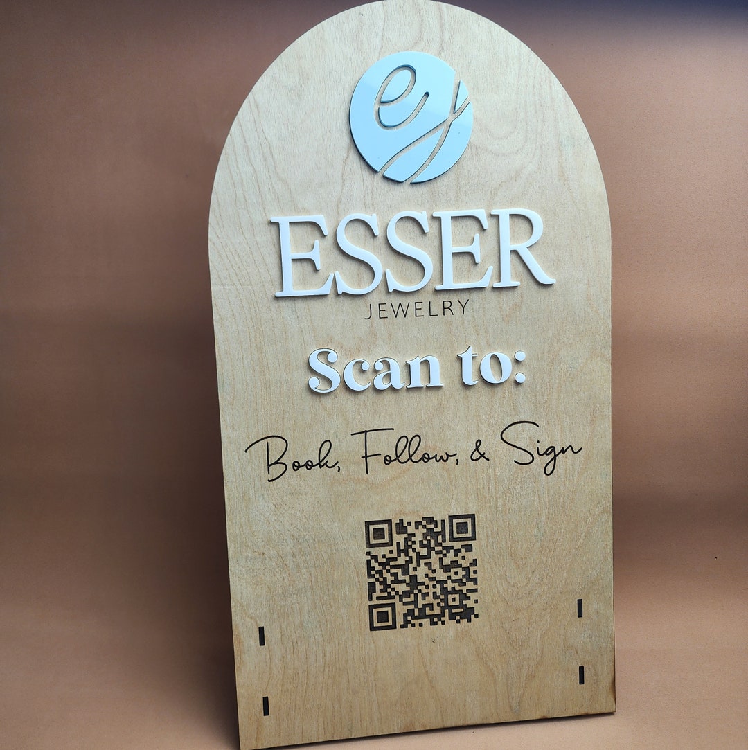 Pink Business Sign Custom QR Sign Farmers Market Sign for Pop up Event ...