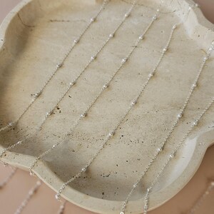 Pearl Beaded Chain by the Foot Permanent Jewelry 14K Gold Filled ...