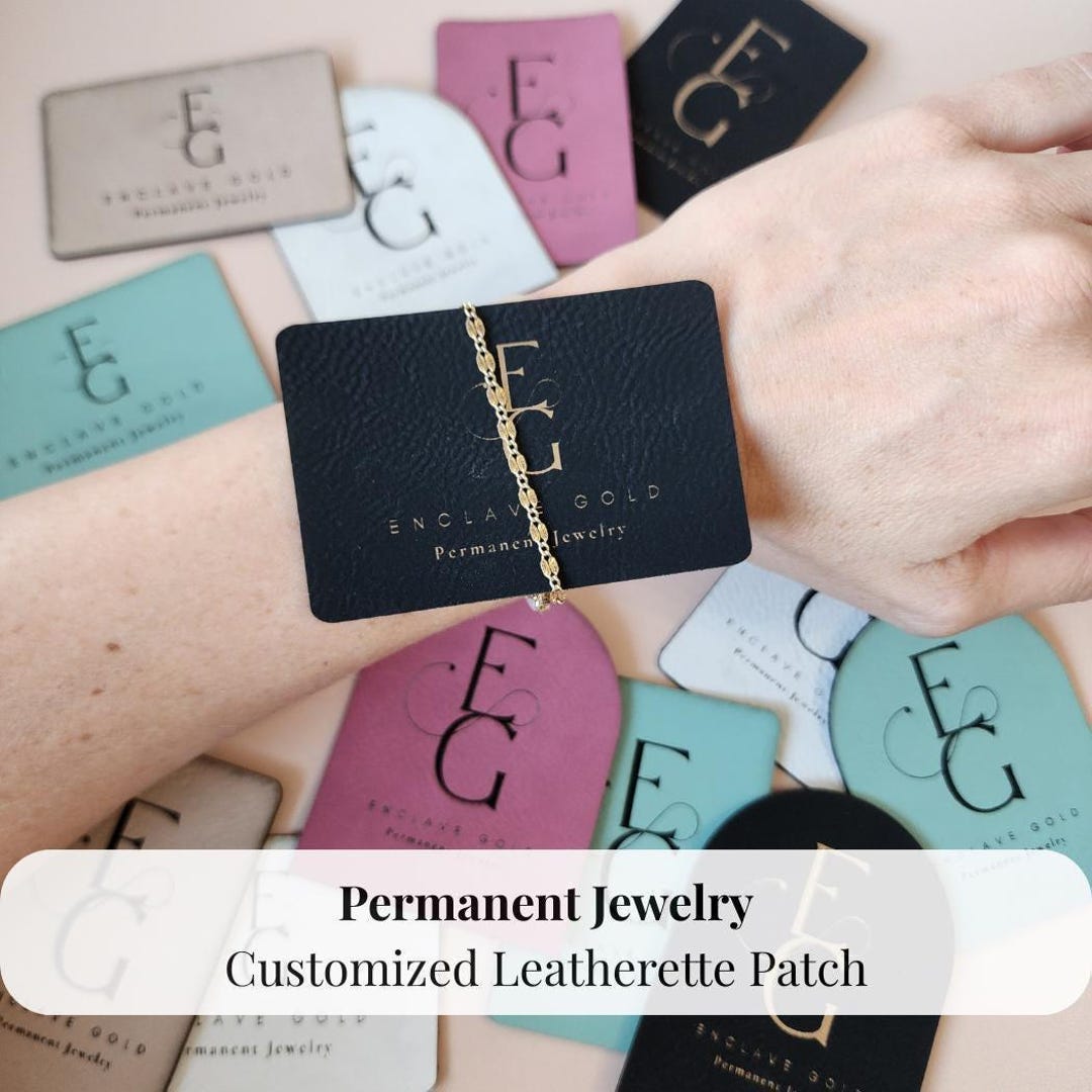 Permanent Jewelry Leatherette Patch Custom Logo Patch Wrist Protector ...