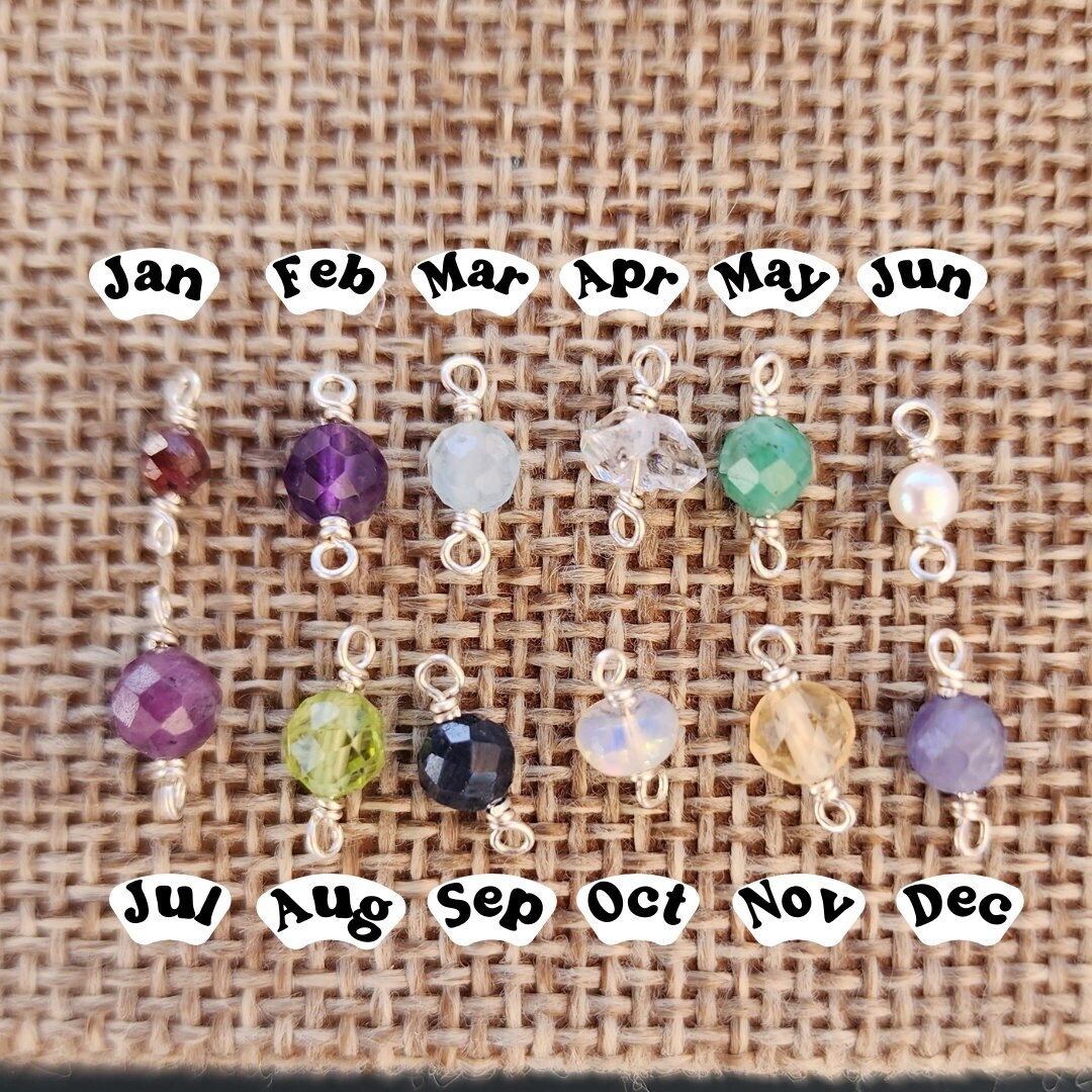 Permanent Jewelry Connector Birthstone Set of 12 Permanent Jewelry ...