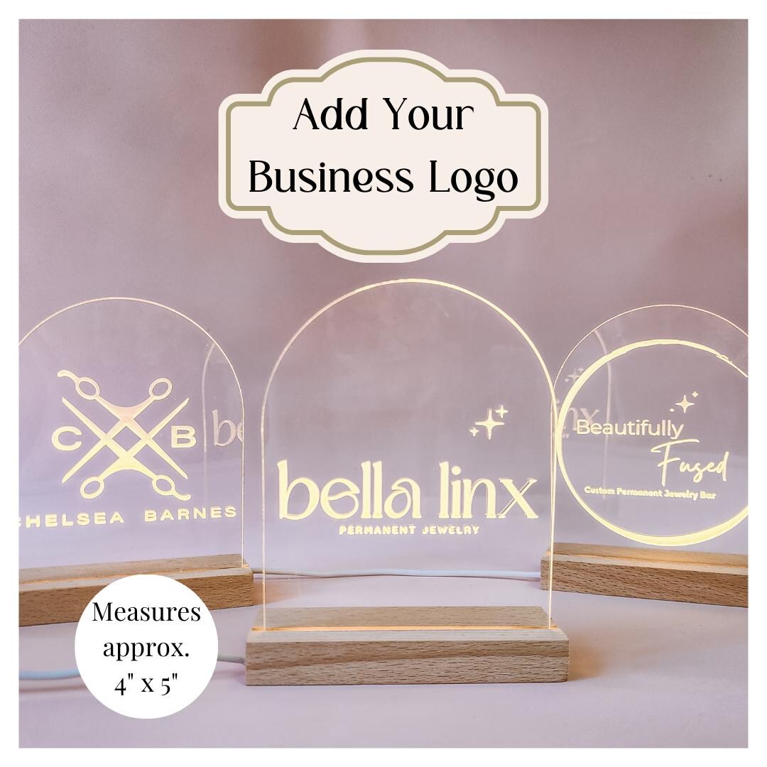Glowing Sign for Business Name Display Business Table Top Sign Custom ...